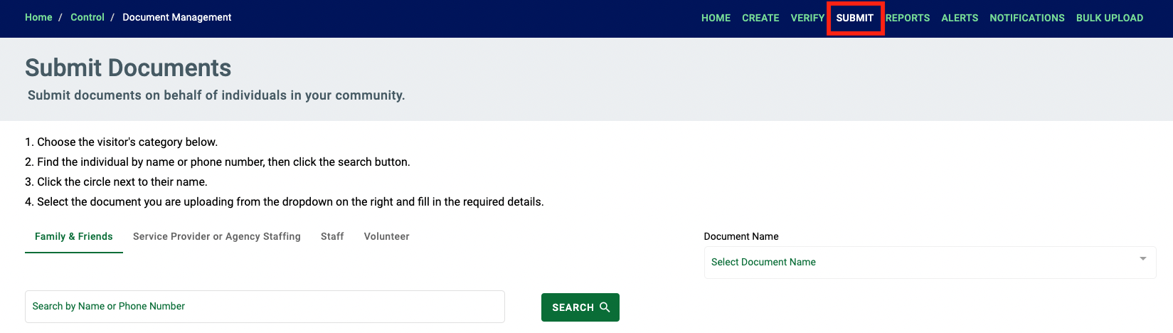 Document Management | Submitting Documents