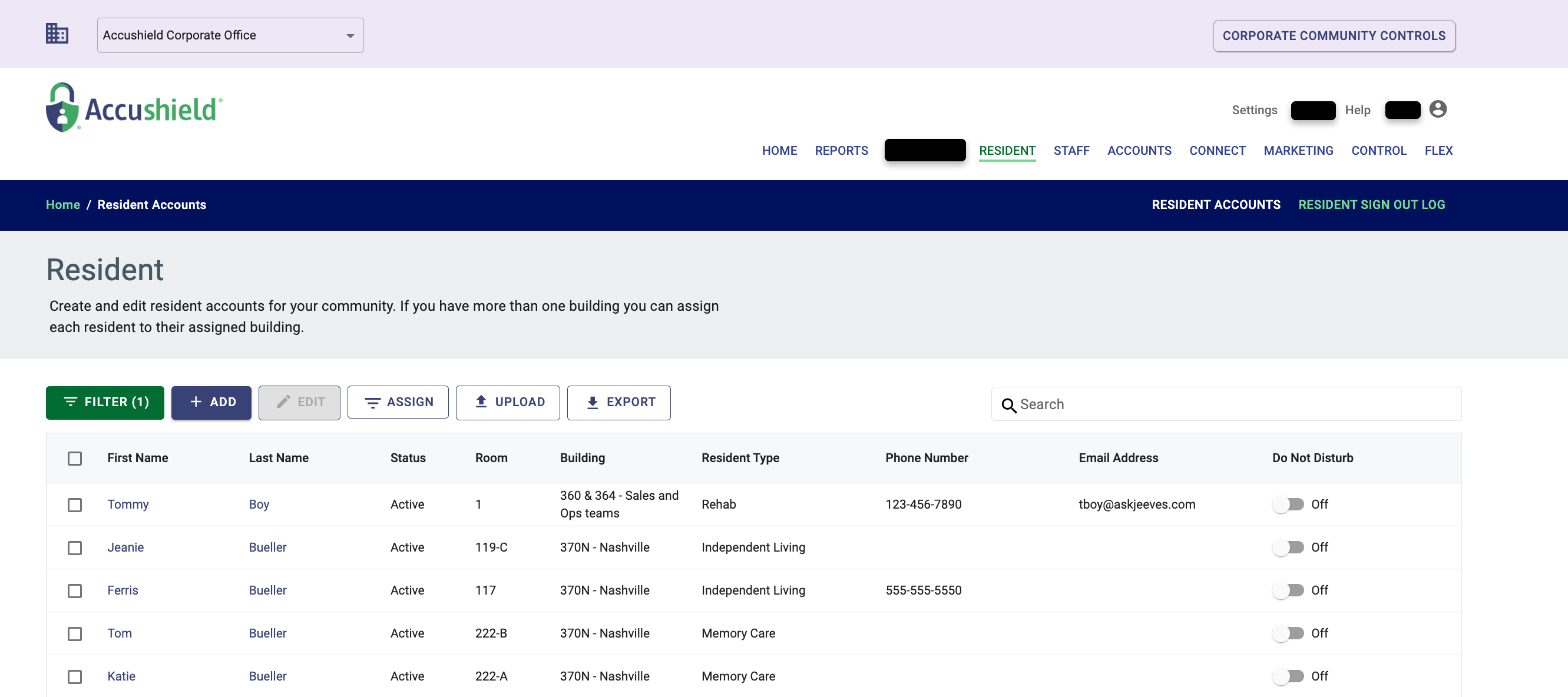 Managing Your Resident Roster