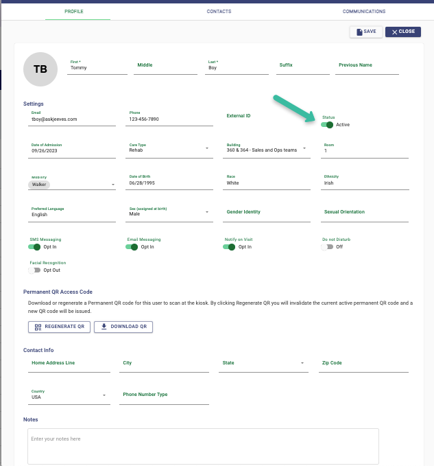 Managing Your Resident Roster