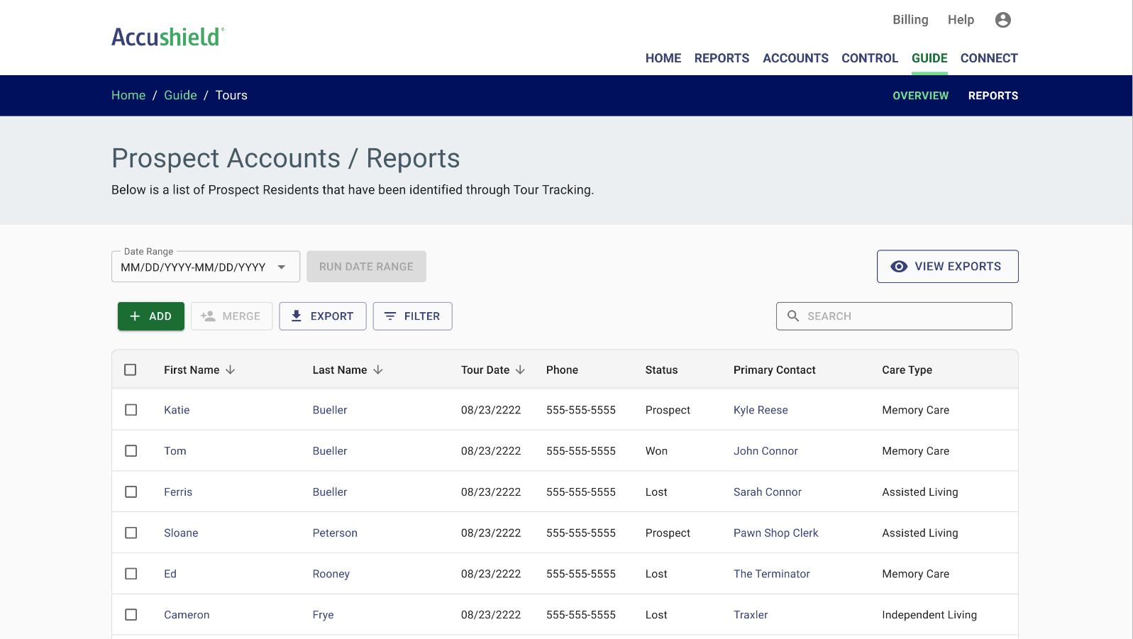 Tour Tracking Through Kiosk & Dashboard