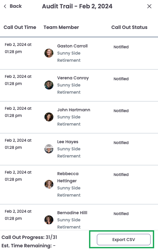 Tracking A Shift's Audit Trail in Flex